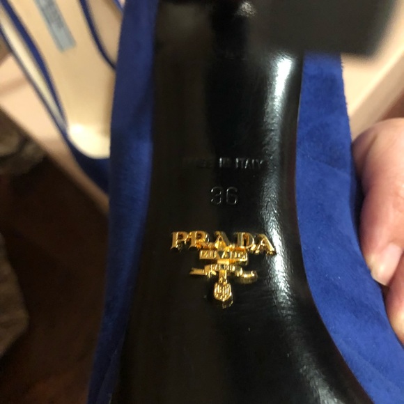 Prada | Shoes | Prada Royal Blue Suede Platform Pumps | Poshmark